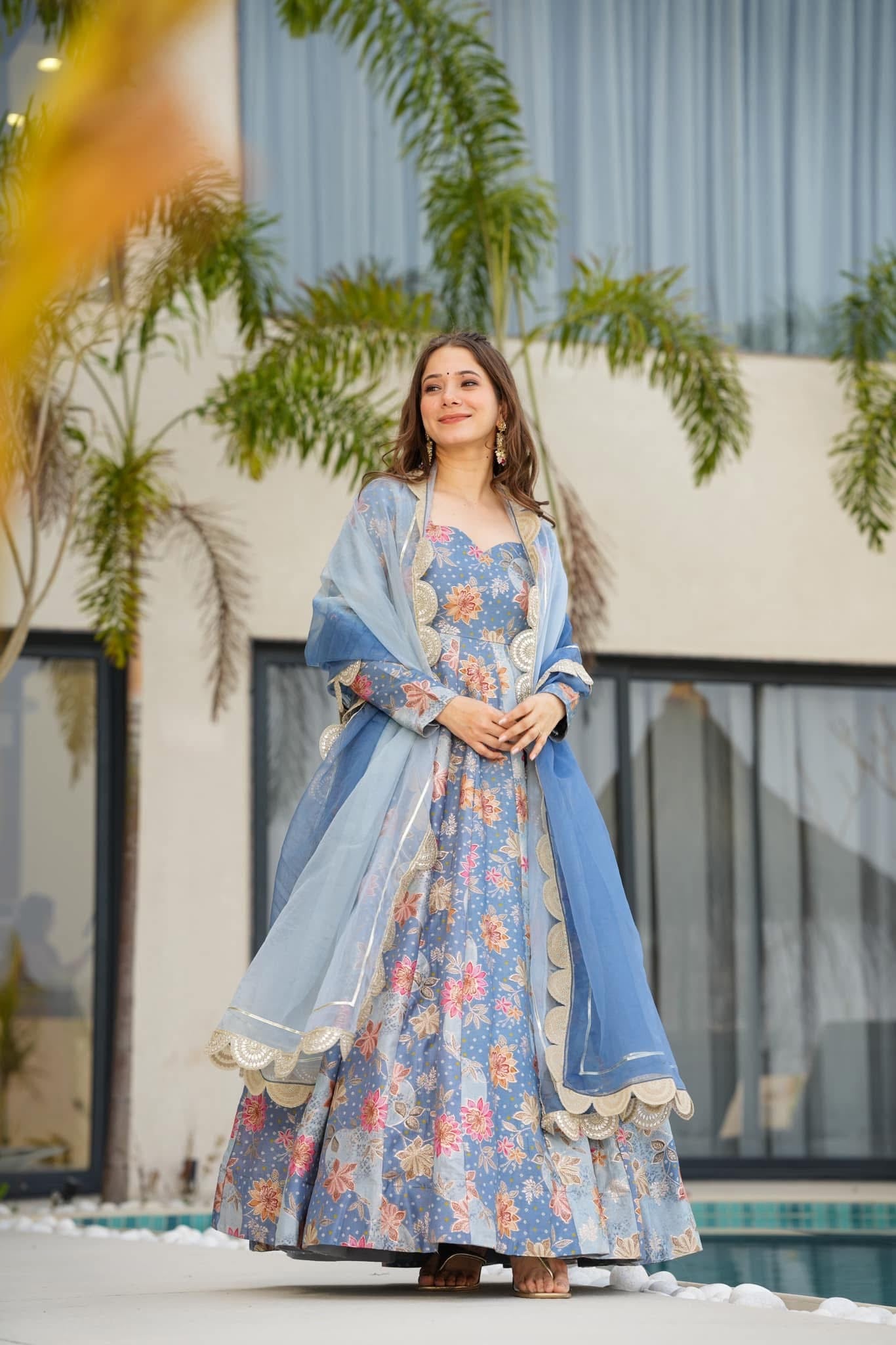 Buy Seraphic Elegance silk heavy maxi Online in India | Idaho Clothing