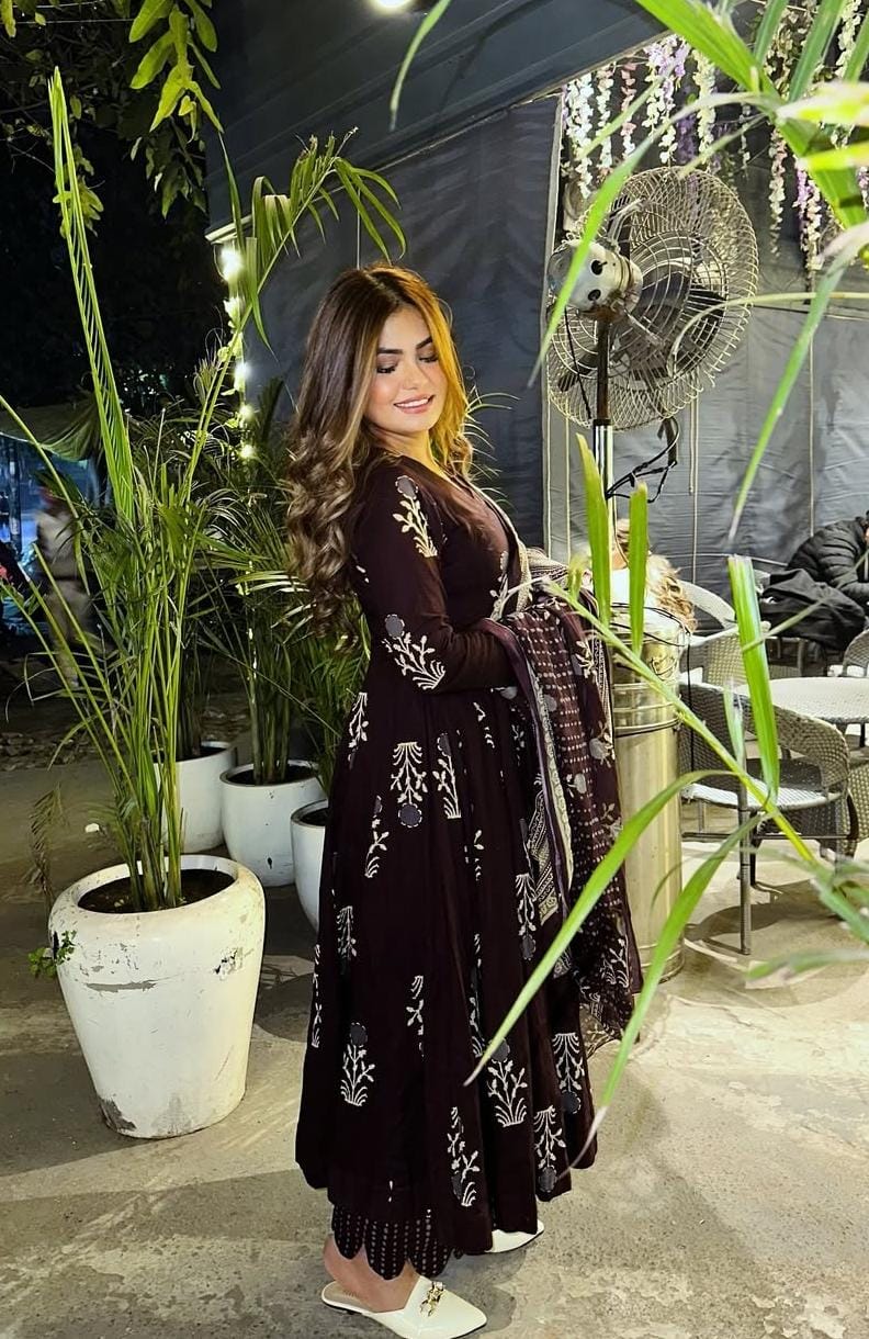 Malini heavy embroidered maxi set – Idaho-o